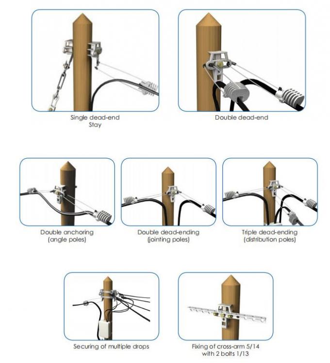 13KN Aluminum ISO9001 UPB Pole Line Hardwares , Universal Pole Bracket