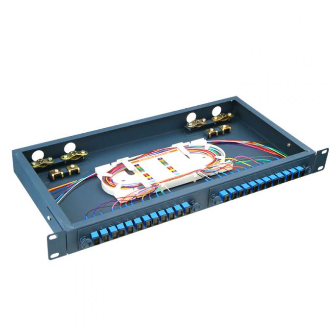 Sliding Type Empty Box FC ST Fiber Optic Patch Panel 24 Port