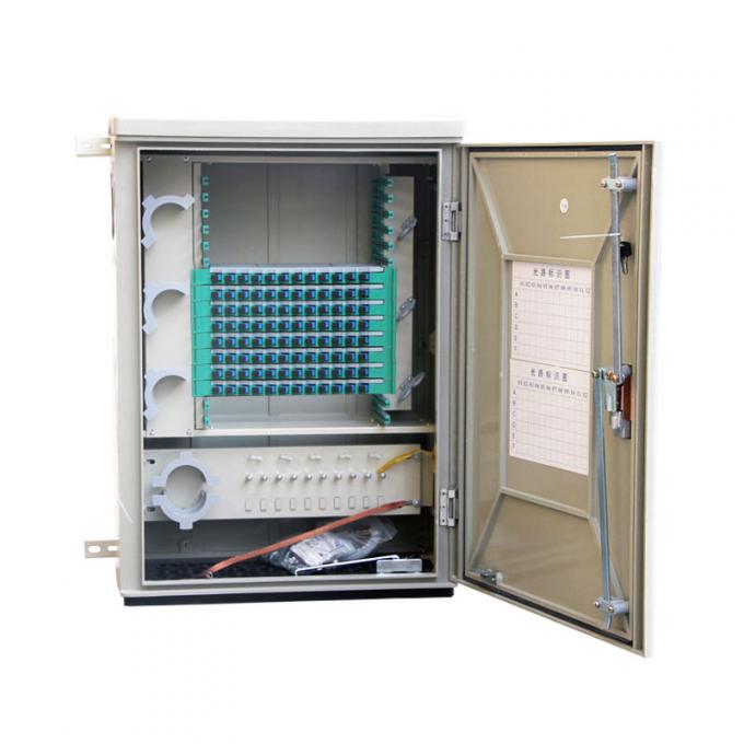 Outdoor Fiber Optic Terminal Cabinet Wall Mounted 96 Core